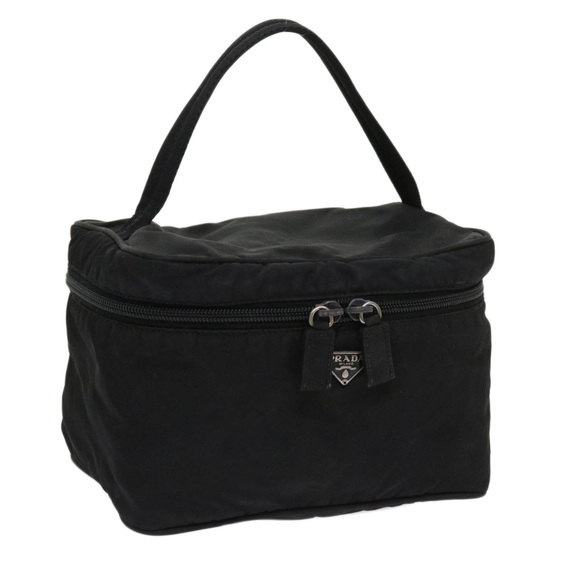 Prada | Bags | Prada Vanity Cosmetic Pouch Nylon Black Auth 6422 | Poshmark